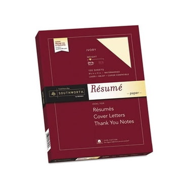 Southworth 100% Cotton Linen Resume Paper Blue 32 lbs. 8-1/2 x 11 100 ...