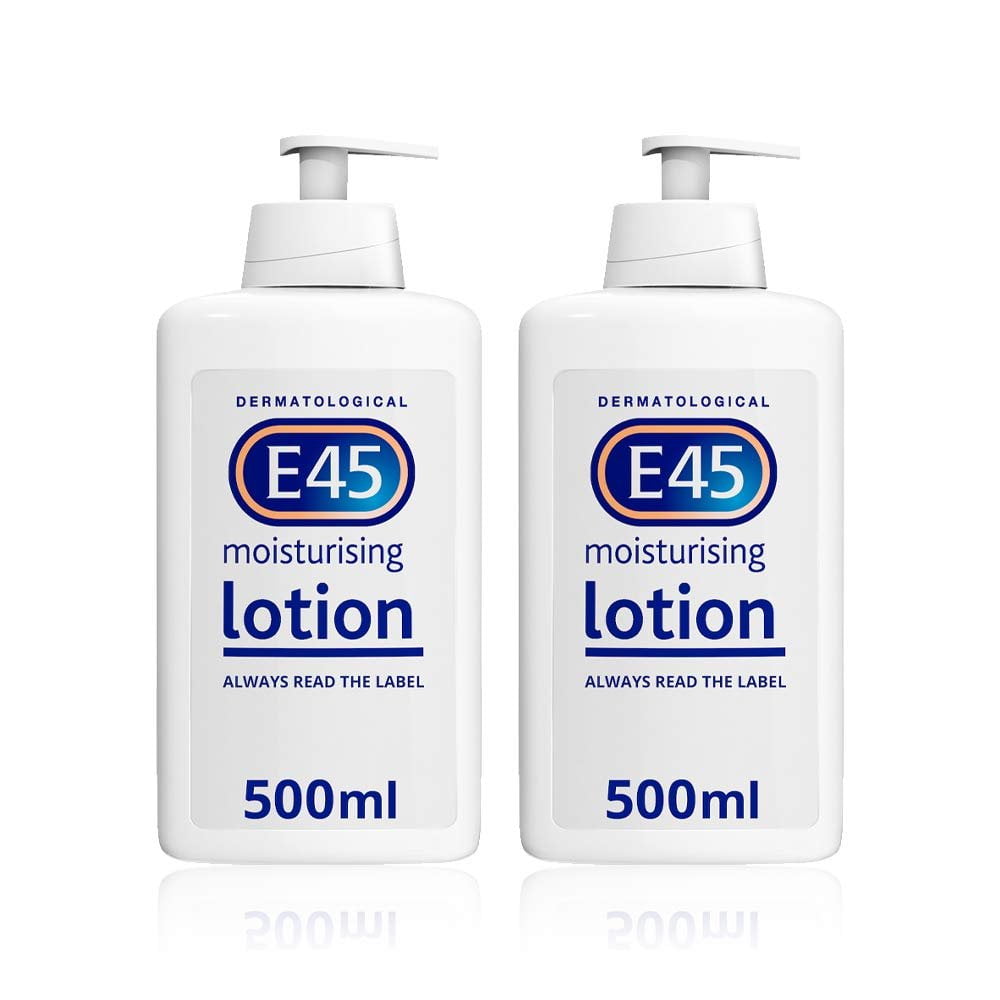 E45 Dermatological Moisturising Lotion 500ml - Pack of 2 - Walmart.com