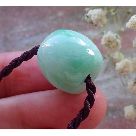 Certified Green Burma 100% Natural A Jade jadeite Pendant Fish Lotus ...
