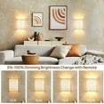 Lrlite Dimmable LED Wall Sconces, Battery Operated, Fabric Linen Shade ...