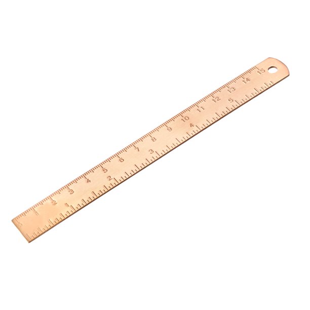 Uxcell 150mm 5 Inch Straight Ruler Copper Rulers Measurement Drawing ...