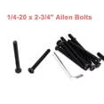 URIJDAS-12pcs Black 1/4-20 x 2-3/4" Socket Cap Screws Allen Head Bolts ...