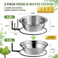 2 Pack 8.5"/1.4L Squirrel & Bird Feeder Combo - 1 Metal Food Bowl with ...
