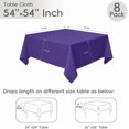 8 Pack Purple Square Tablecloths 54x54 Inches Washable Polyester ...