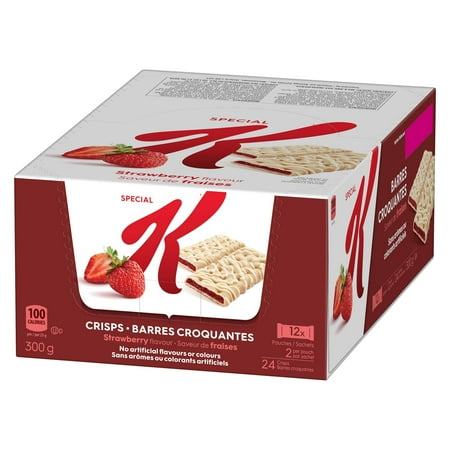 Kellogg's Special K Fruit Crisps, Strawberry Flavour Caddy, 24 bars, 2 ...