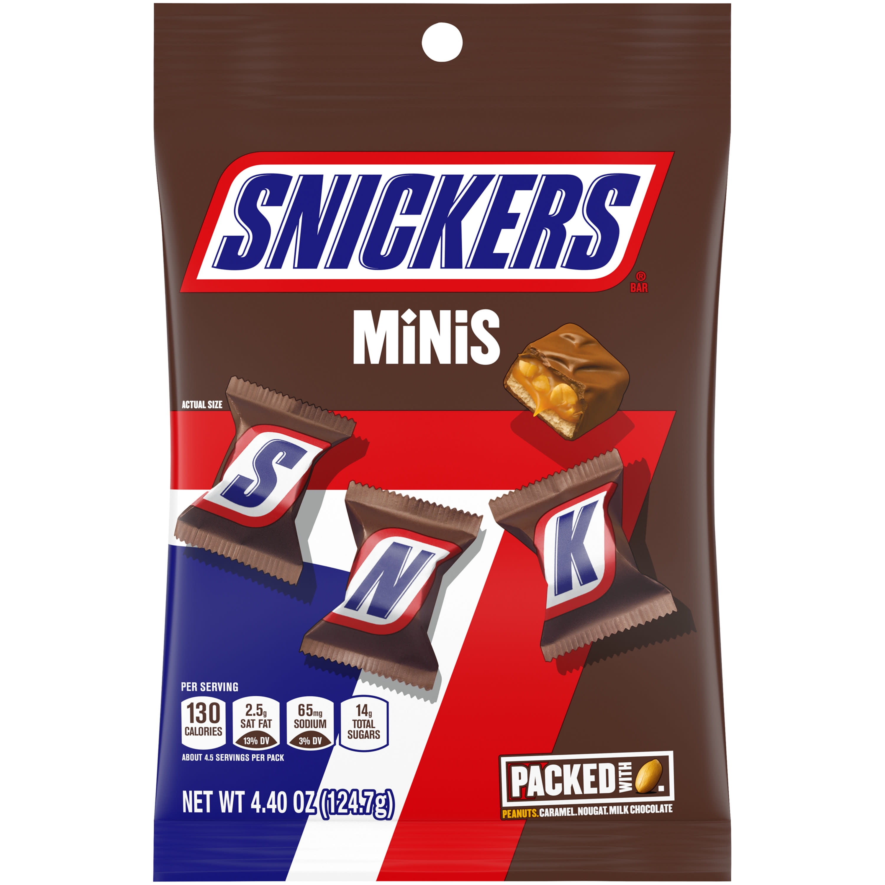 Snickers Minis Size Original Milk Chocolate Bars - 4.4 oz Bag - Walmart.com