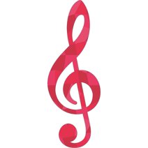 Music Heart Love Treble Bass Clef Notes Staff Pink Splash Keychain Key ...