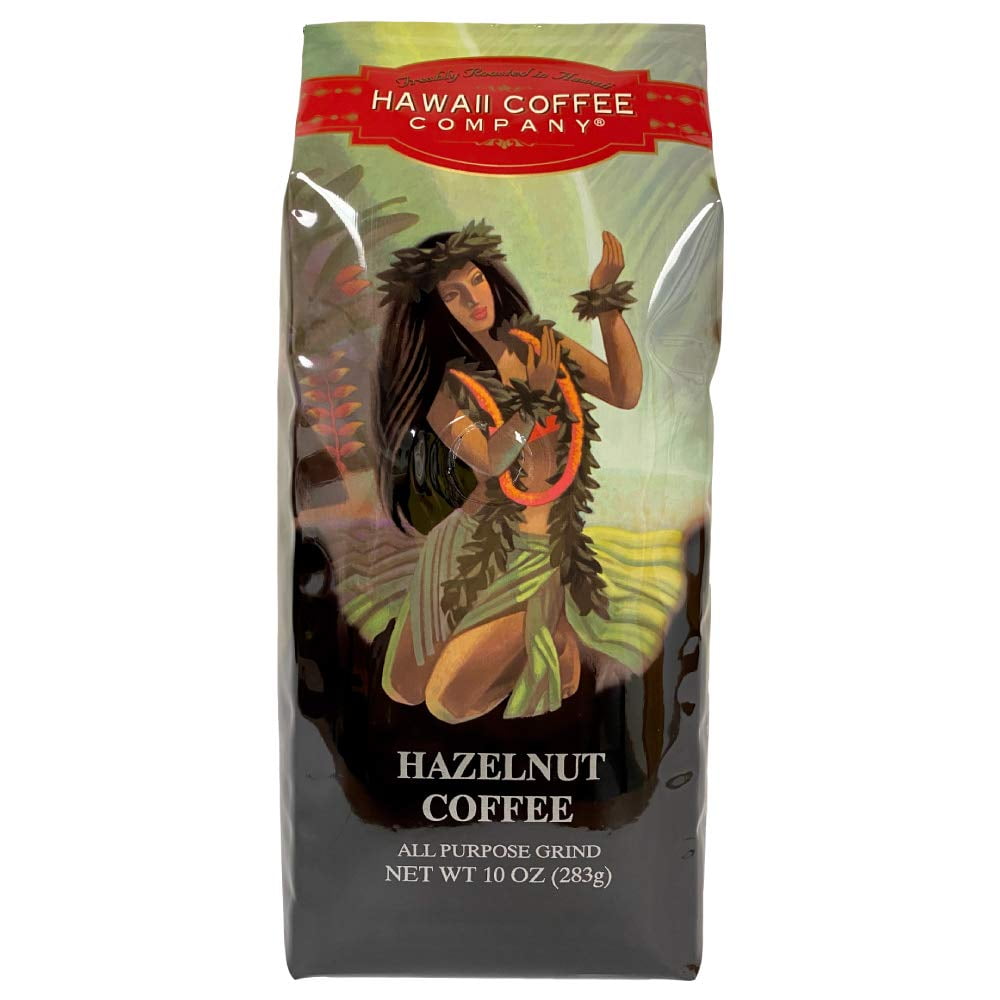 Hawaii Coffee Company, Hawaiian Blends - Hazelnut Ground Coffee 10 ...