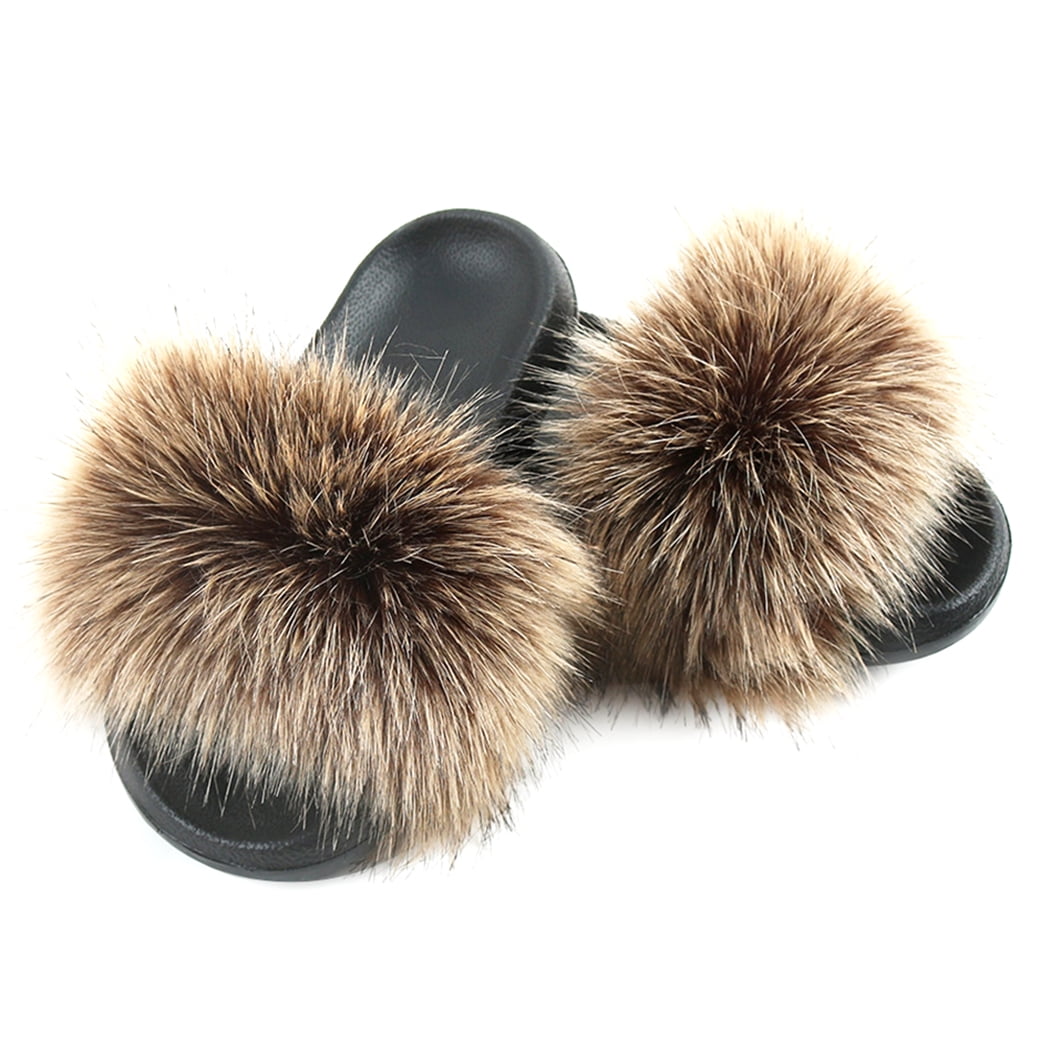 Click here for Nobrand Women Furry Slippers Fashion Anti-Skid Fau... prices
