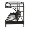 Eclipse Twin over Full Futon Bunk Bed - Black - Sturdy Metal Frame with ...