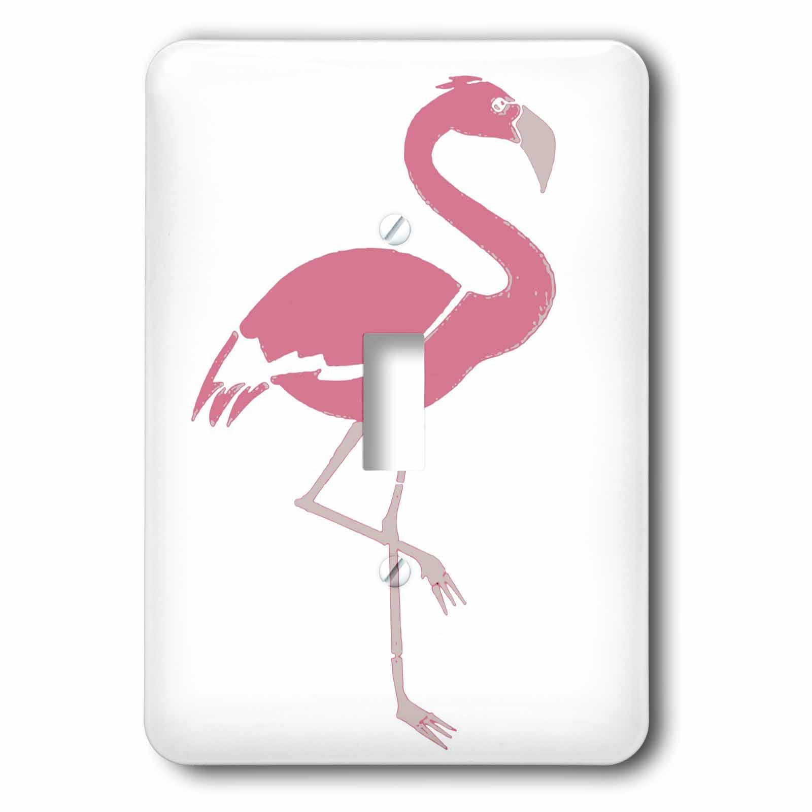 3dRose Coral Pink Flamingo - Single Toggle Switch (lsp_303301_1 ...