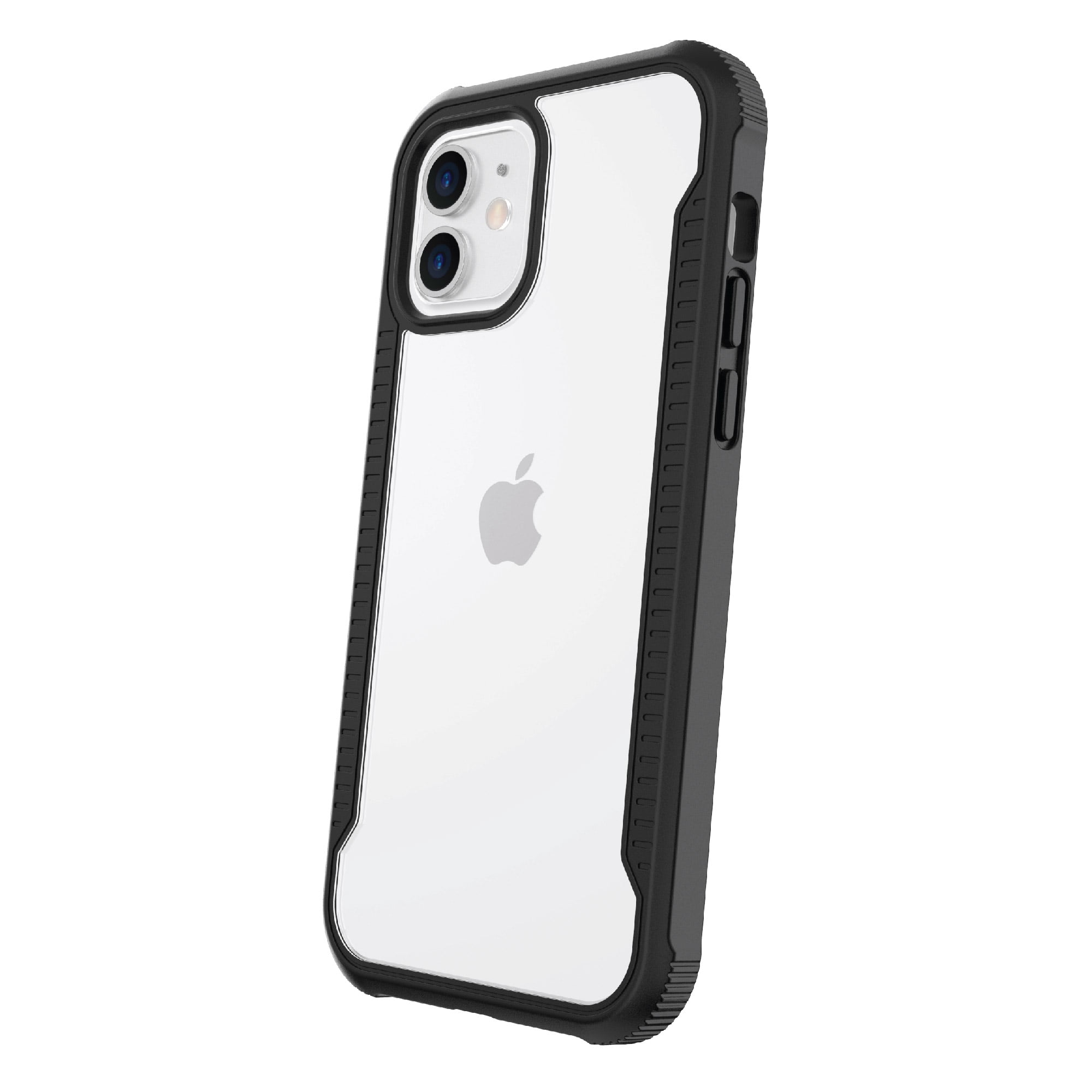 onn. Dual Layer Phone Case for iPhone 12 / iPhone 12 Pro - Black/Clear ...