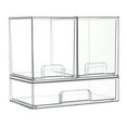 Vtopmart Stackable Storage Drawers Set of 3,Clear Plastic Organizer ...