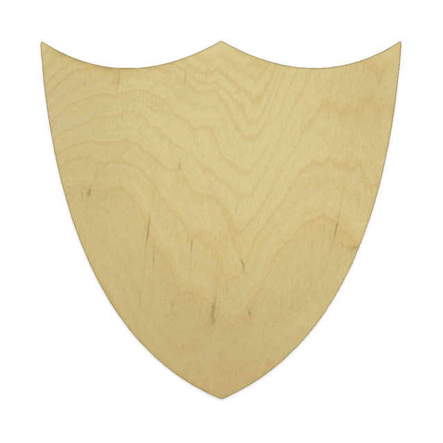 Unfinished Wood Sign, Double Top Shield, 8" Tall, 1/4" Thick with ...