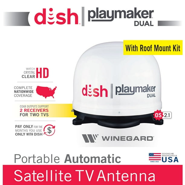 Winegard PL-8000 Dish Playmaker Dual Portable Satellite RV TV Antenna ...