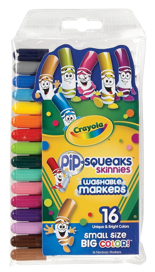 Pip-Squeaks™ Skinnies™ Markers, Fine Tip, 16 Colors | Bundle of 5 ...