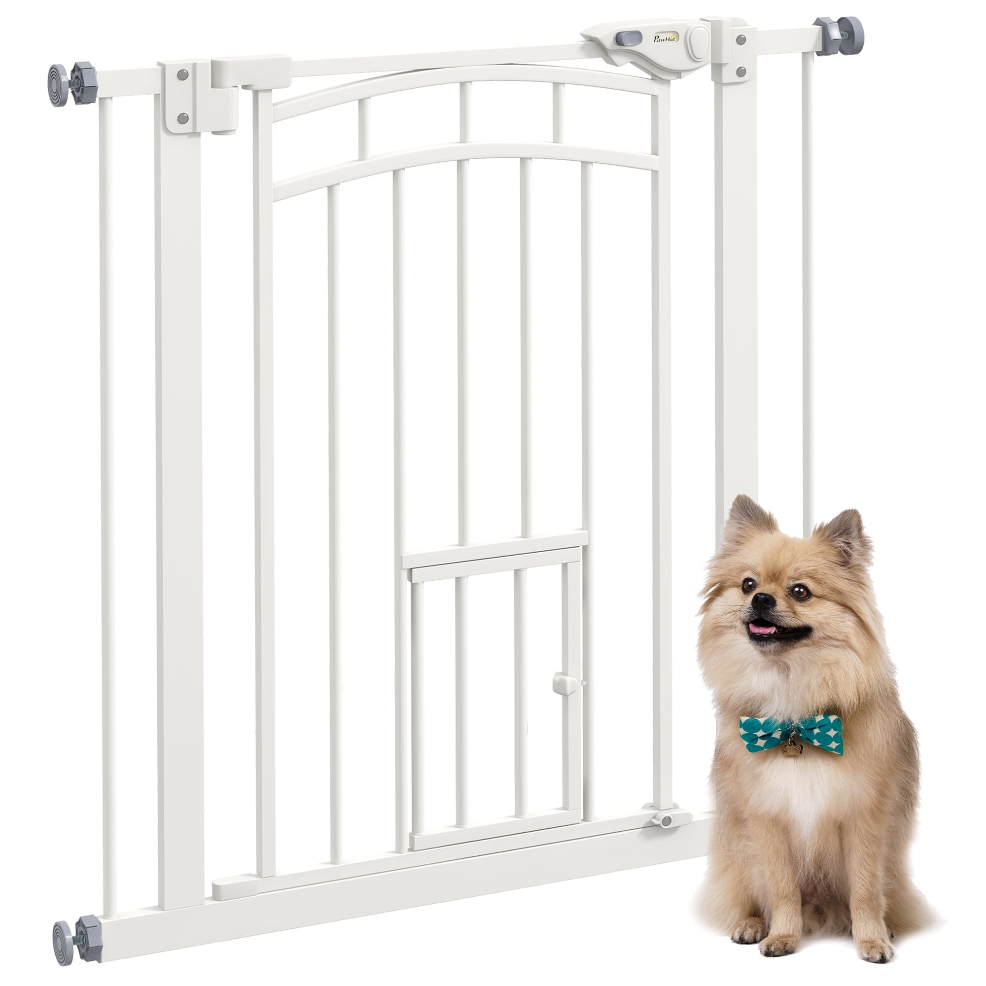 Click here for Pawhut Pressure-Mounted Dog Gate Auto-Close For 29... prices