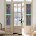 Archway Columns Window Privacy Film, Vintage Ethic Traditional Blue ...