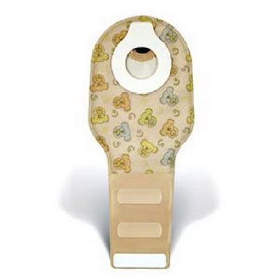 Little Ones® Two-Piece Drainable Teddy Bear Design Ostomy Pouch, 8 Inch ...