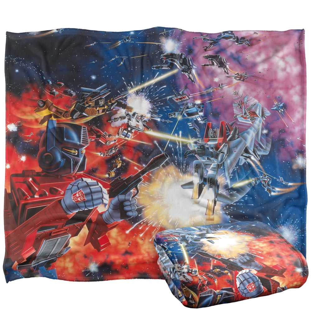 Transformers Blanket, 50'x60' Autobot Box Art Silky Touch Super Soft ...