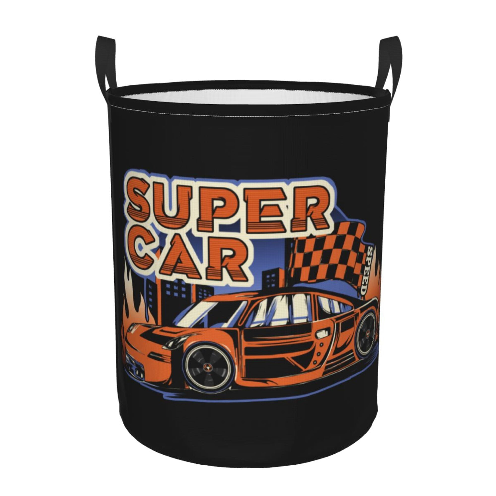 ZICANCN Vintage Car Laundry Basket Organizer, Dirty Clothes Hamper for ...