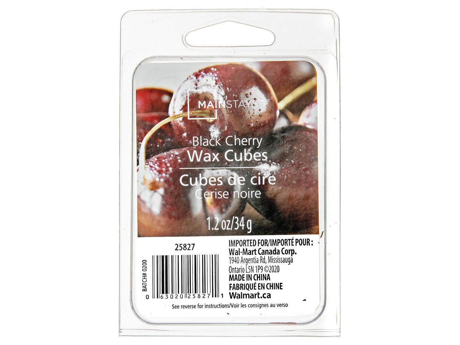 MAINSTAYS BLACK CHERRY SCENTED WAX MELTS, 1.2oz / 34 grams - Walmart.ca