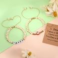 Teacher Appreciation Gifts Bracelet with Charm, Adjustable Wood Beaded ...