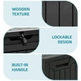 Dextrus 30 Gallon Weatherproof Resin Deck Box with Lock, Outdoor Patio ...