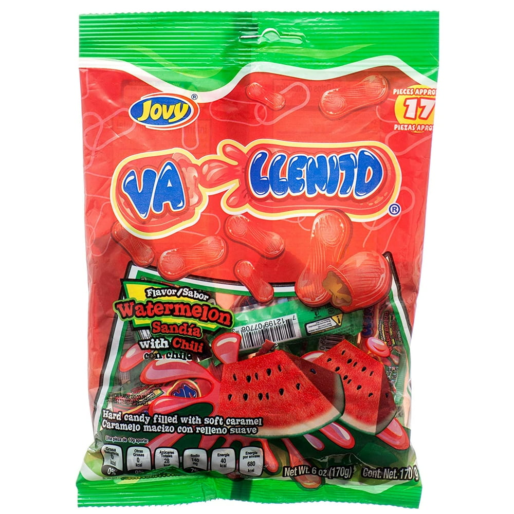 Jovy Vallenito Sandia Watermelon Flavor Mexican Candy (24 x 6 oz. Bags ...