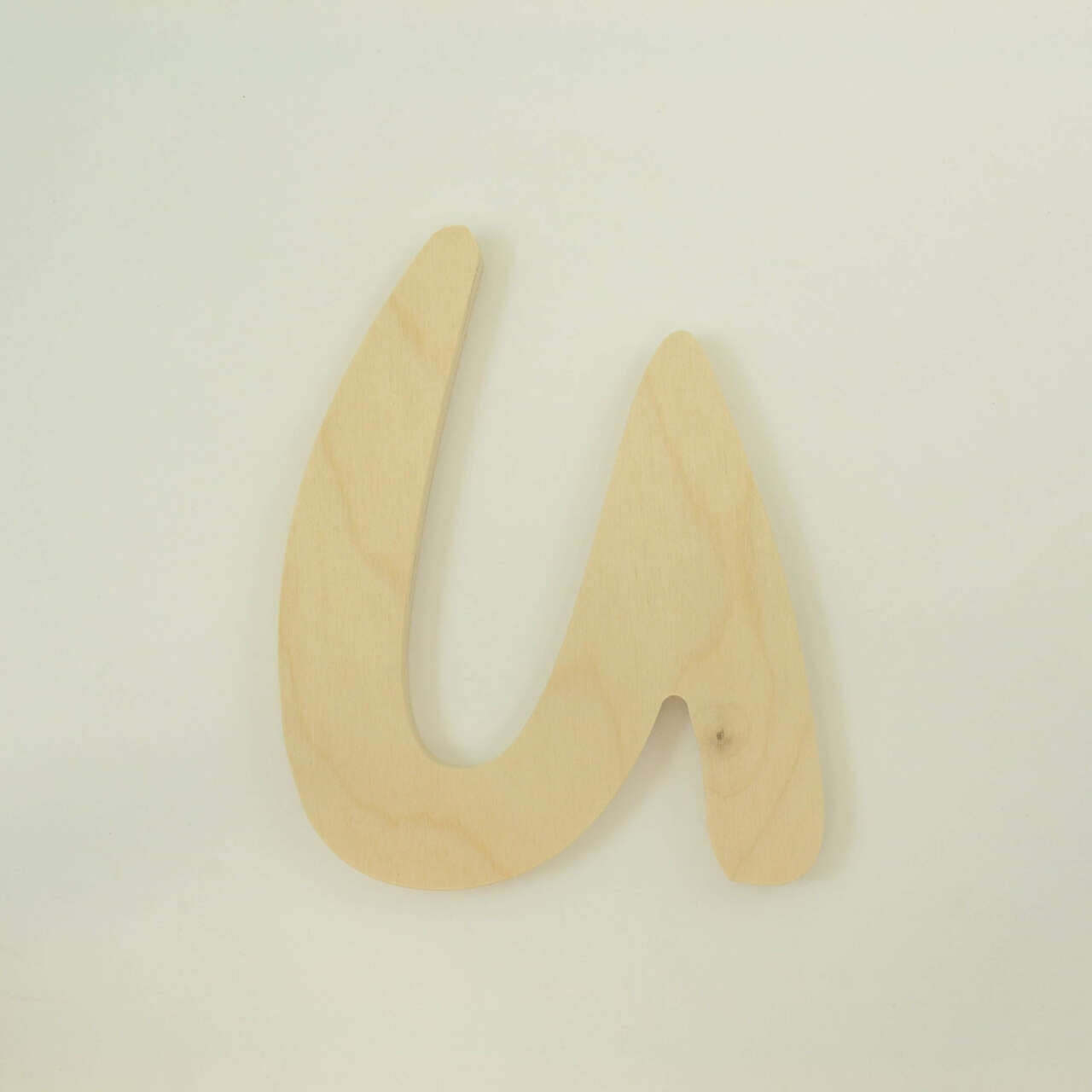 Package of 1, 14 Inch X 3/4" Thickness Baltic Birch Wood Letter U in ...