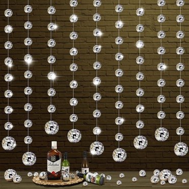 Mirror Disco Ball - 8 inch Blue Hanging Disco Ball for Party Wedding ...