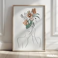 Affixzi Floral Head Woman Line Art - Minimalist Botanical Silhouette ...