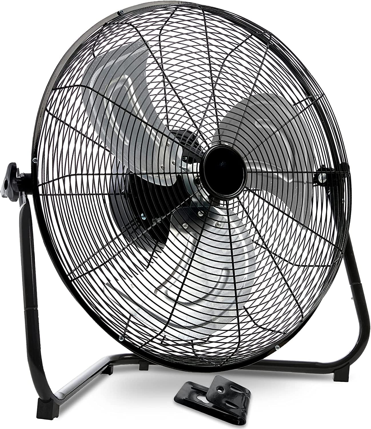 20 Inch 3-Speed High Velocity Metal Floor Wall Fan 360° Adjustable ...