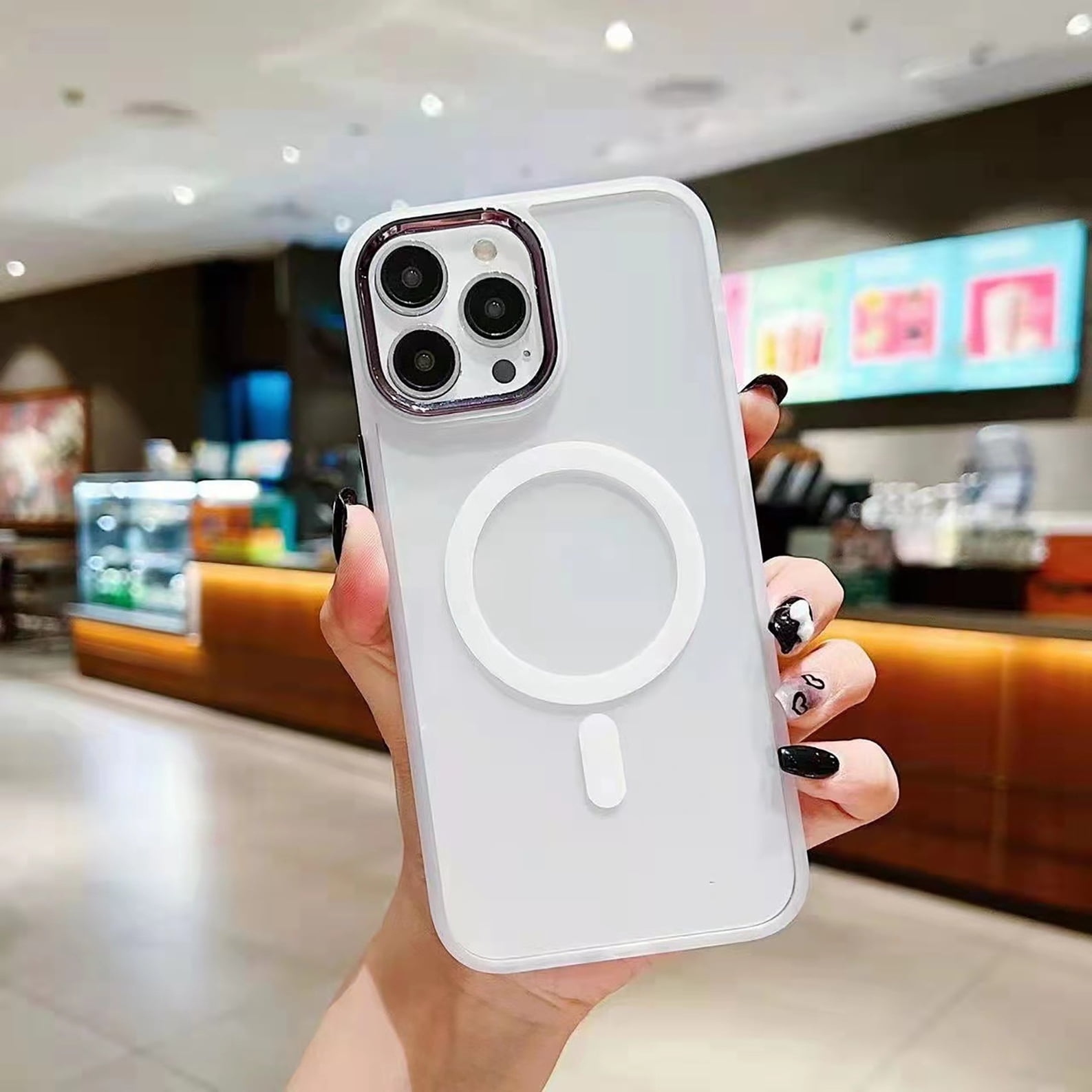 Clear Magnetic Case for iPhone 14 Pro,Built-in Magnet Compatible with ...
