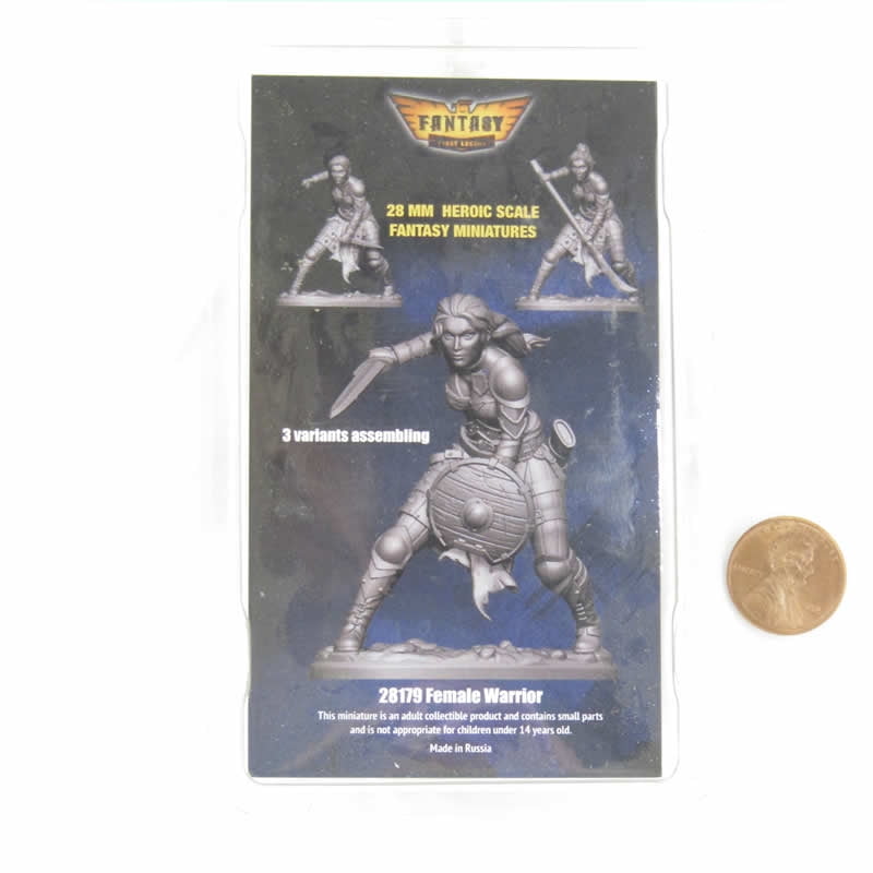 Buy Female Warrior Figure Kit 28mm Heroic Scale Miniature Unpainted ...