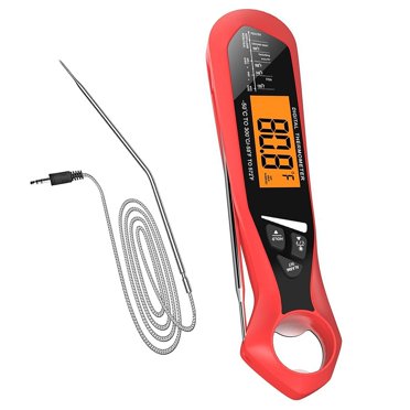 Digital Probe Thermometer, Red - Walmart.com