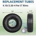 2-Pack 4.10/3.50-4 Replacement Tire and Tube Set, 10-Inch Wheels with ...