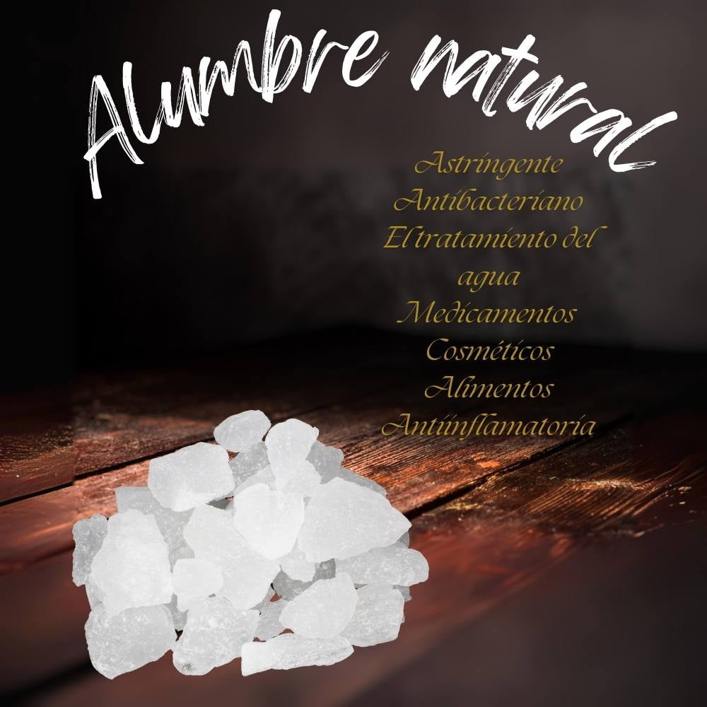 Piedra de alumbre 1 kg. 100% natural, trozos de 2 a 5 cm ...