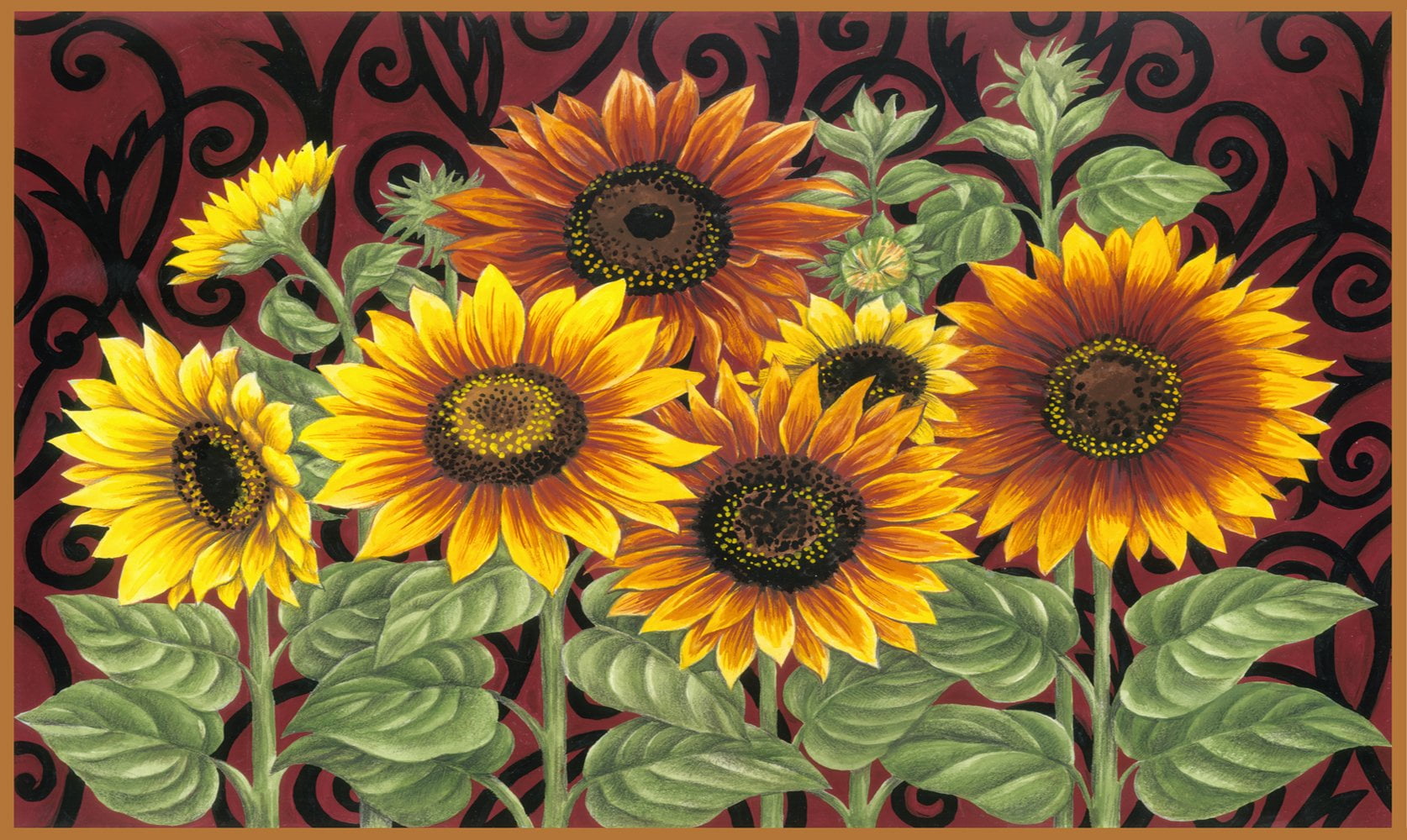 Toland Home Garden Sunflower Medley Summer Fall Door Mat 18x30 Inch ...