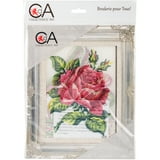 Collection D'Art Stamped Needlepoint Kit, 20cm x 25cm, Red Rose ...