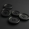 VANIDO 100 Black Resin 4 Hole Coat Buttons - 20mm - Walmart.com