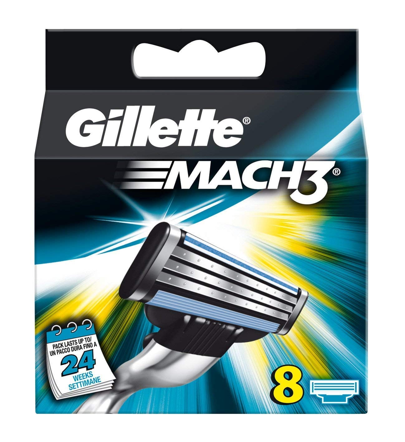 Navajas Gillette Mach 3, paquete de 8 unidades, para hombre | Bodega ...