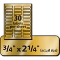 Avery Foil Mailing Labels, Gold, 3/4" x 2-1/4", 300 Labels (8987 ...