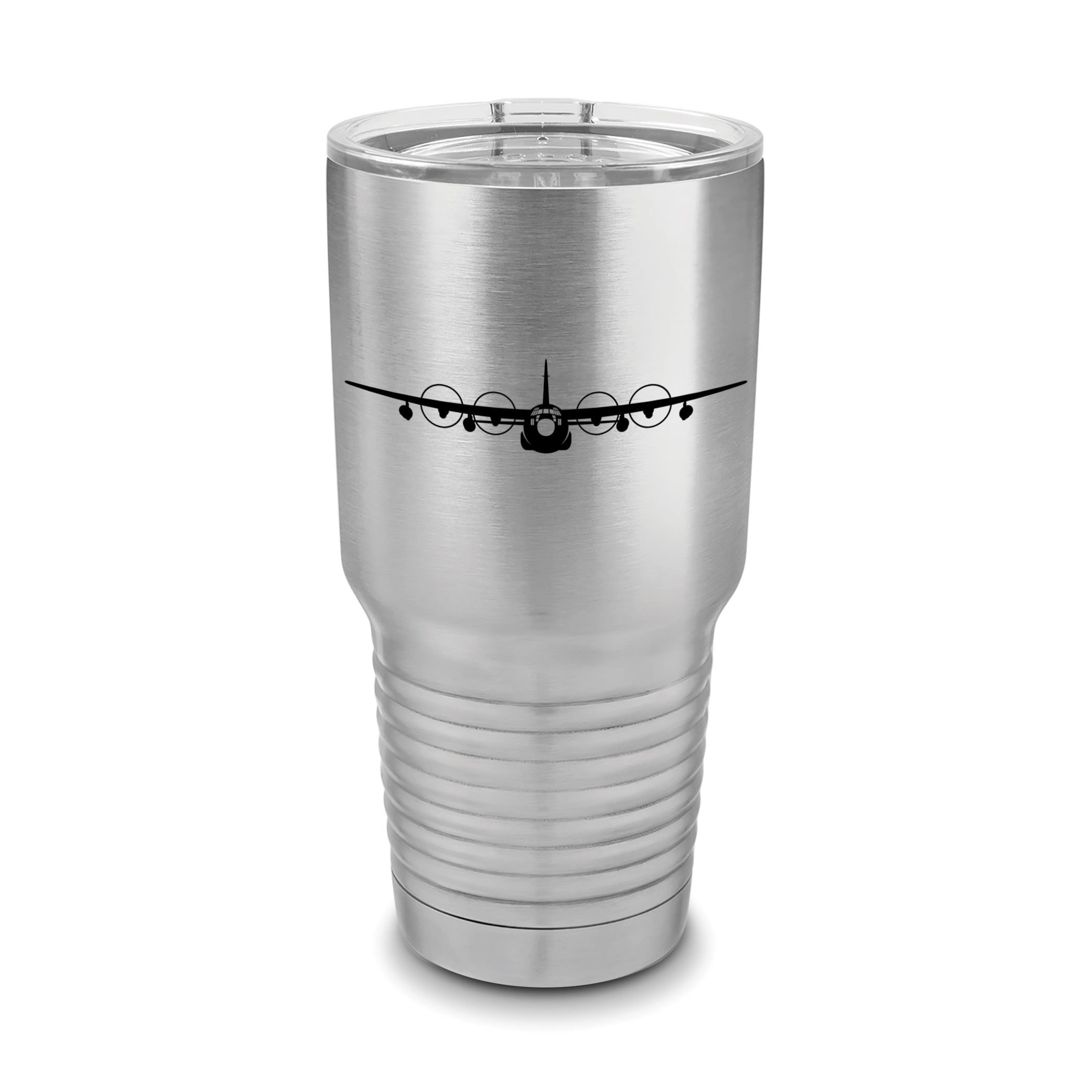 MC-130 Spinning Props Tumbler 30 oz - Laser Engraved w/ Clear Lid ...