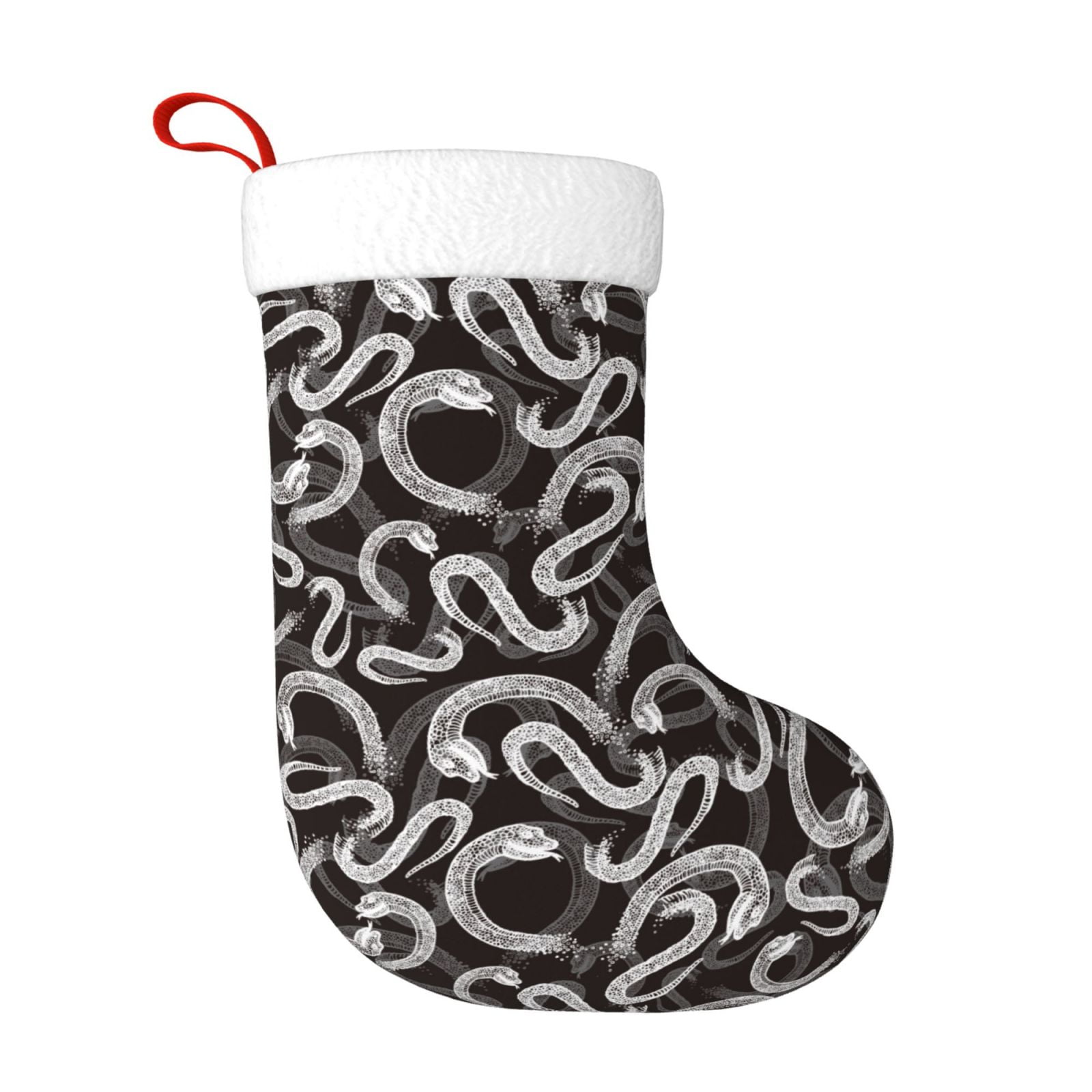 Honeii Hand Drawn Snake for Christmas Stocking,Large Xmas Stocking ...