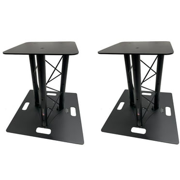 (2) Black 5.7 ft DJ Lighting Square Truss Light Weight Dual Totem ...