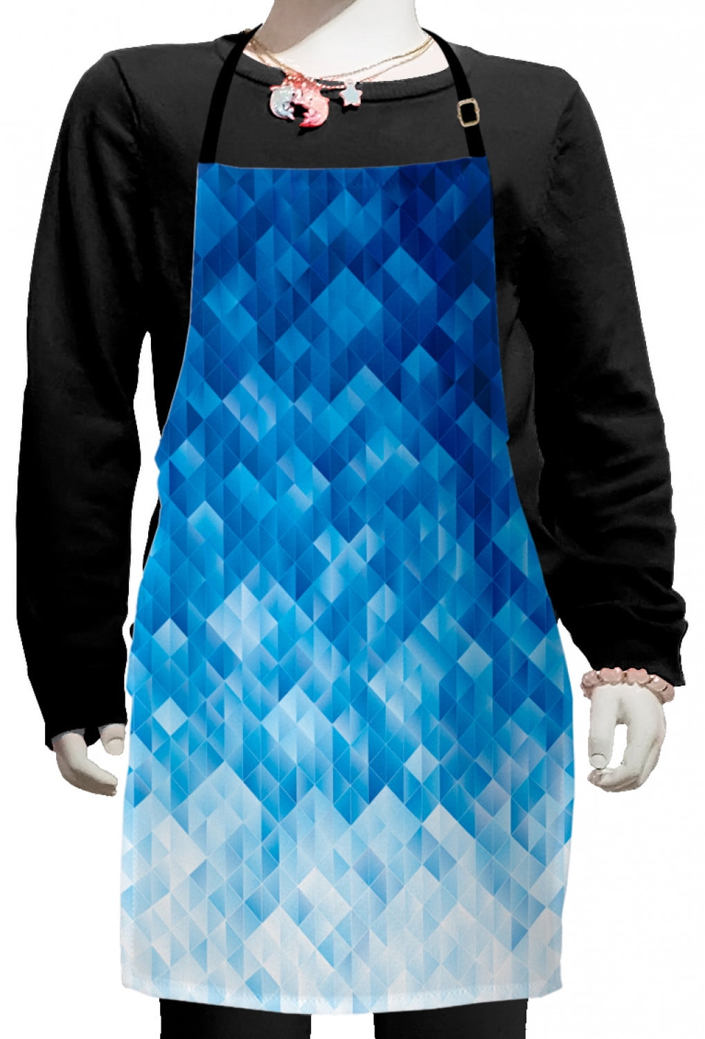 Geometric Kids Apron, Gradient Color Change Digital Texture Mosaic ...