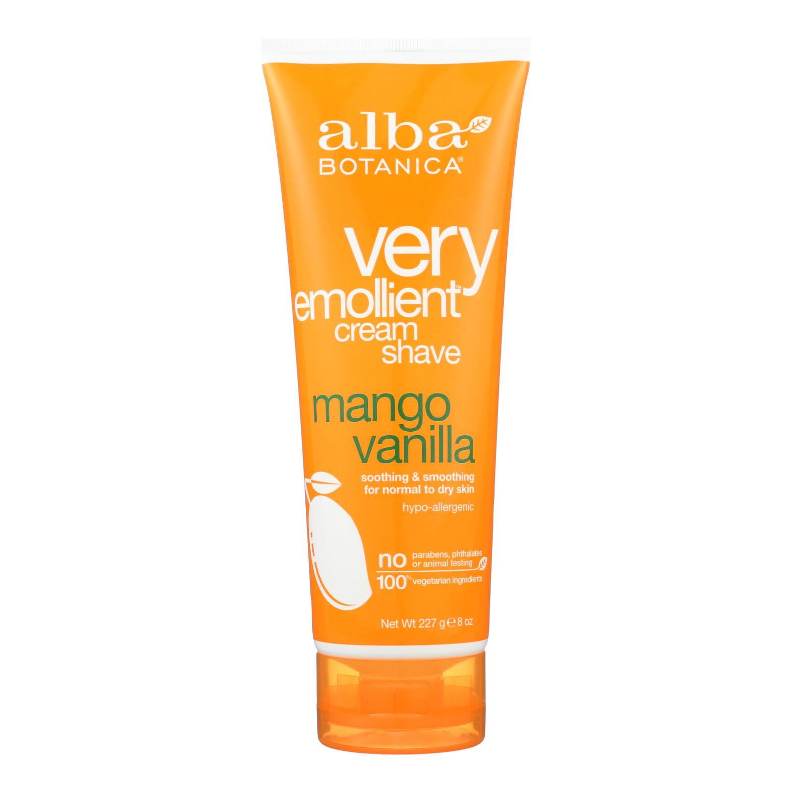 Alba Botanica - Very Emollient Cream Shave - Mango Vanilla - 8 oz ...