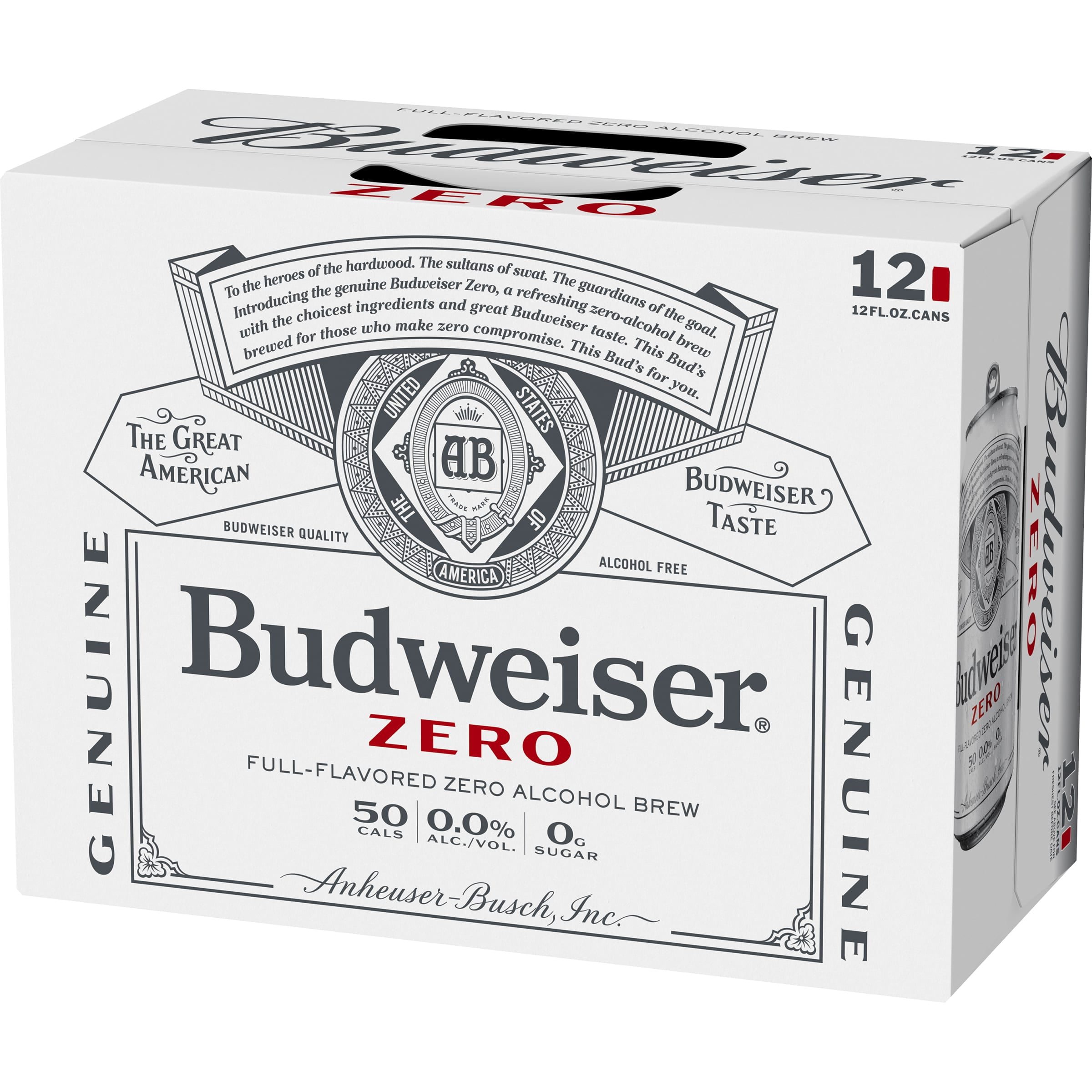 Buy Budweiser Zero Non-Alcoholic Beer, 12 Pack 12 fl. oz. Cans, 0.0% ...