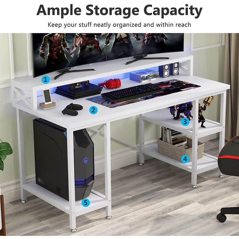 Tribesigns 55 Inch Computer Desk Large Modern Office Desk Computer